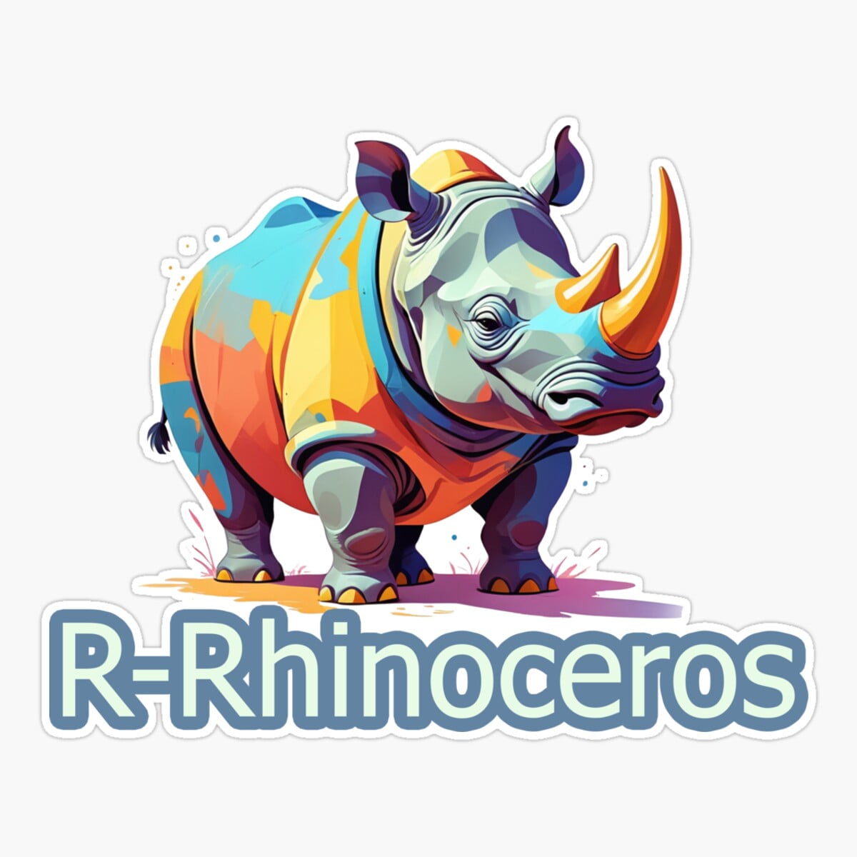 Maneki R-Rhinoceros Cute Alphabet Animal Er – Fun & Adorable Wildlife ...