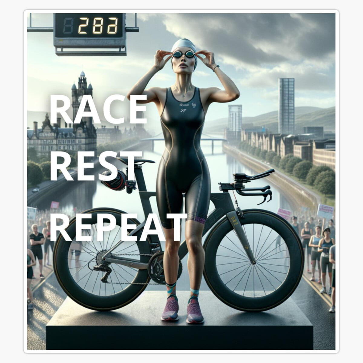 Maneki Race. Rest. Repeat. – Triathlon Motivational Design. Er, Phone ...