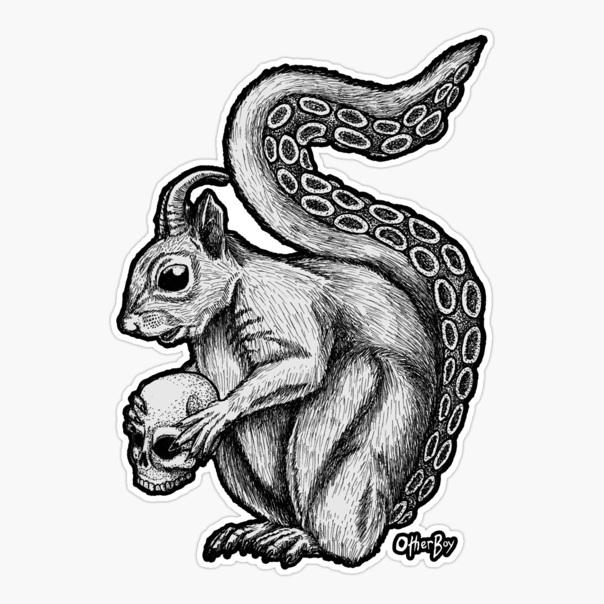 Maneki Radioactive Squirrel Apocalypse Er, Phone Decal Water Bottle ...