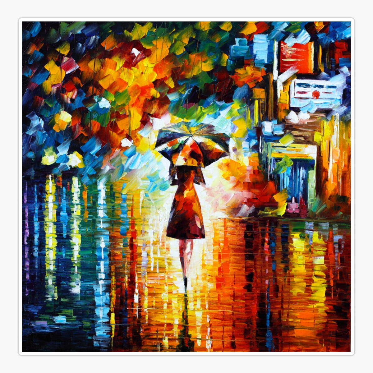 Maneki Rain Princess - Leonid Aremov Sticker, Phone Decal Water Bottle ...