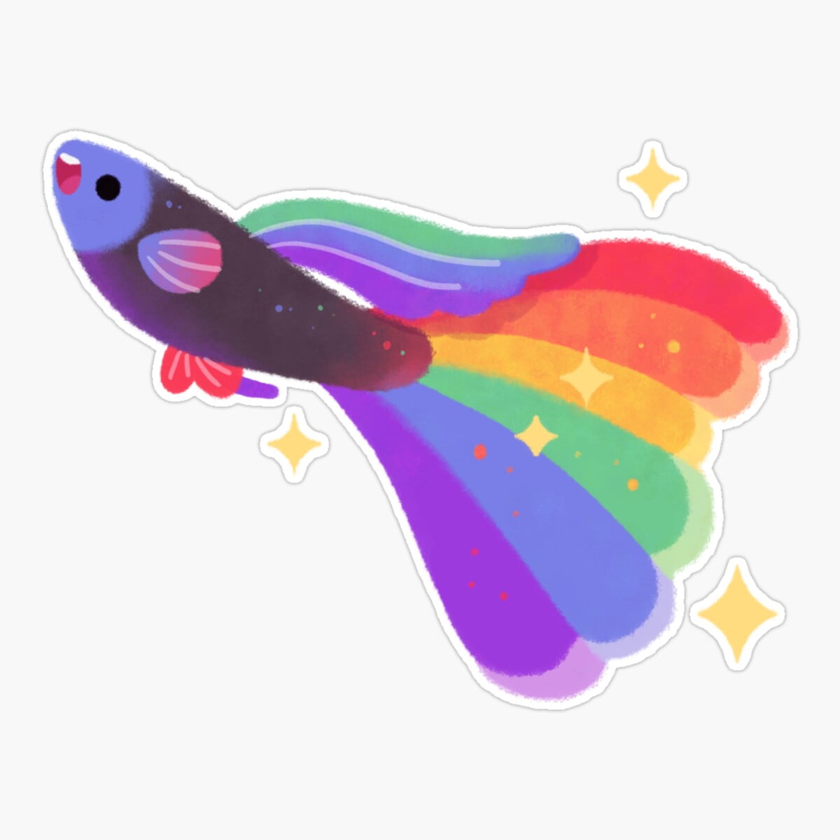 Maneki Rainbow Guppy 8 Er, Phone Decal Water Bottle Stickers Car Decals ...