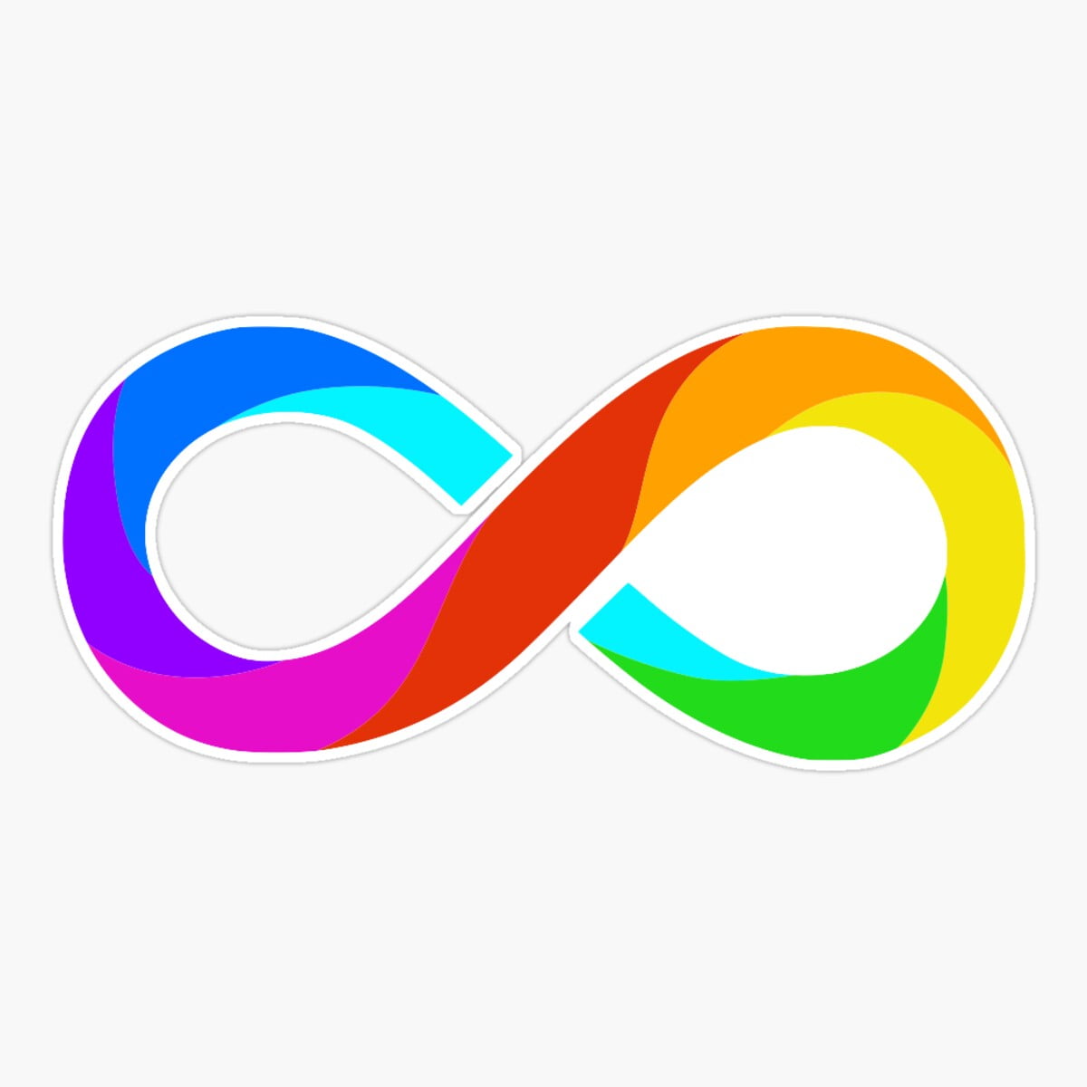 Maneki Rainbow Infinity Symbol Er, Phone Decal Water Bottle Stickers ...