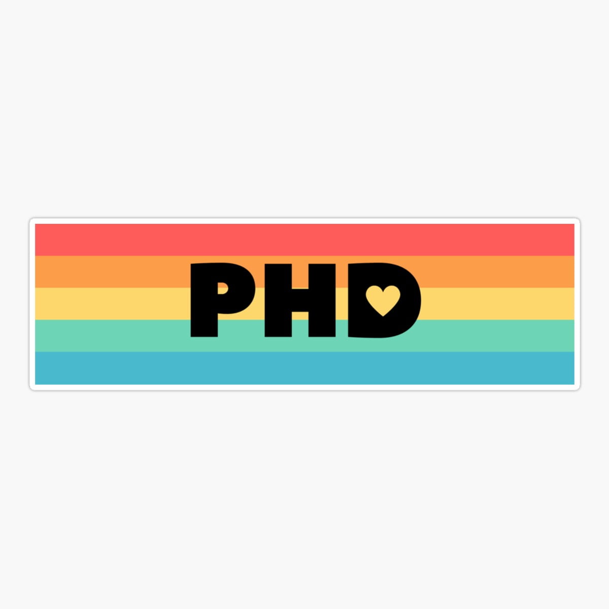 Maneki Rainbow Phd Design Er, Phone Decal Water Bottle Stickers Car ...