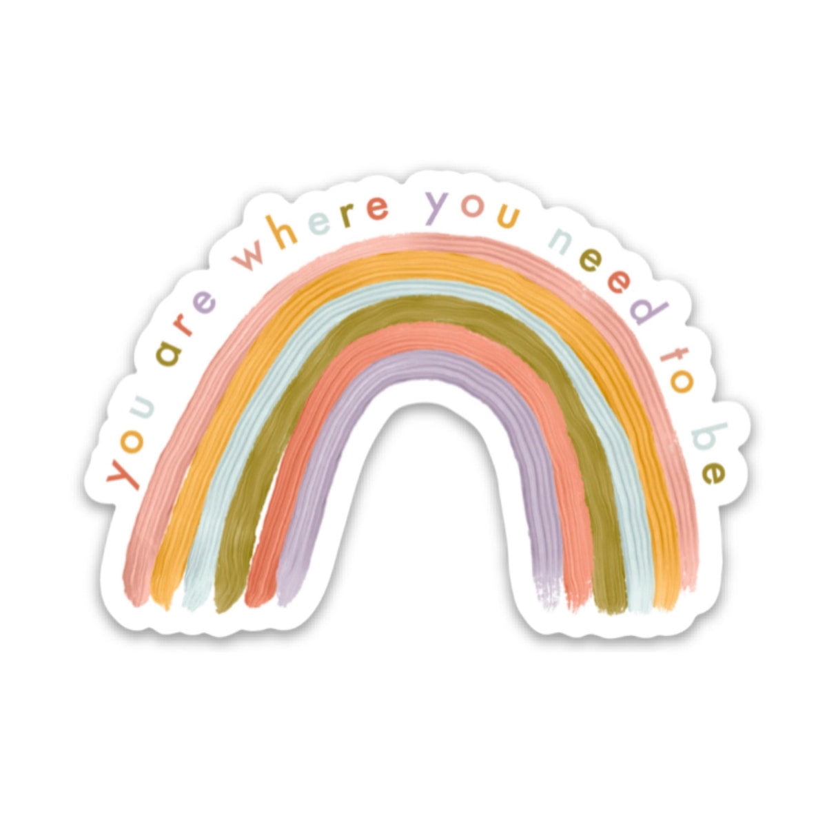 Maneki Rainbow Sticker Pastel Rainbow Stickers You Are Where You Need ...