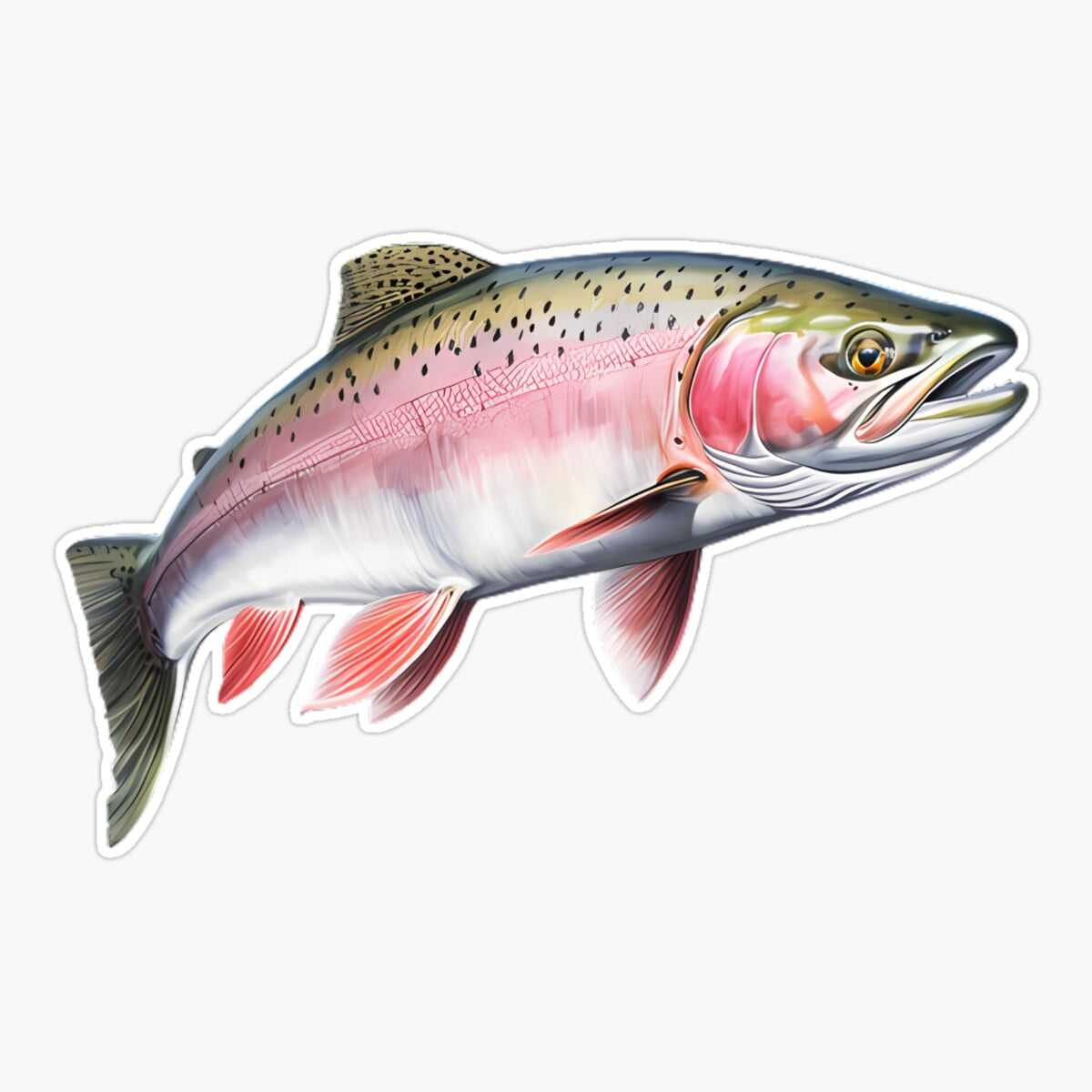Maneki Rainbow Trout Ish Clip Art Er, Phone Decal Water Bottle Stickers ...