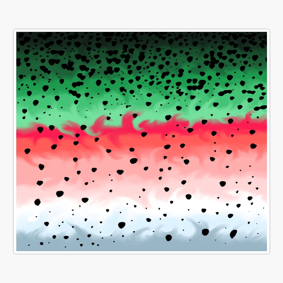 Maneki Rainbow Trout Ish Pattern Er, Phone Decal Water Bottle Stickers ...