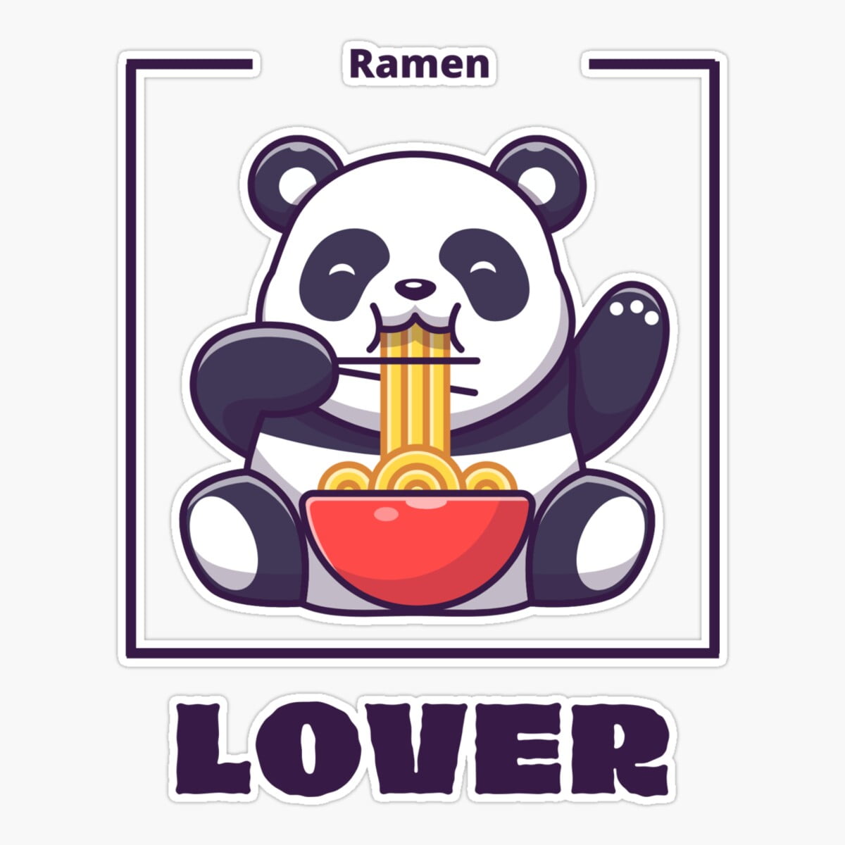 Maneki Ramen Noodle Lover Sticker, Phone Decal Water Bottle Stickers ...