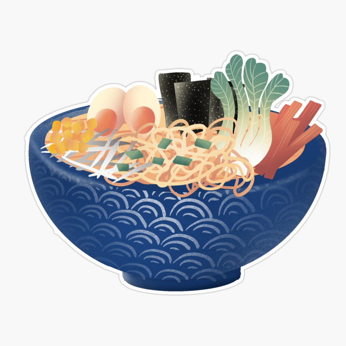 Maneki Ramen Soup Sticker, Phone Decal Water Bottle Stickers Car Decals ...