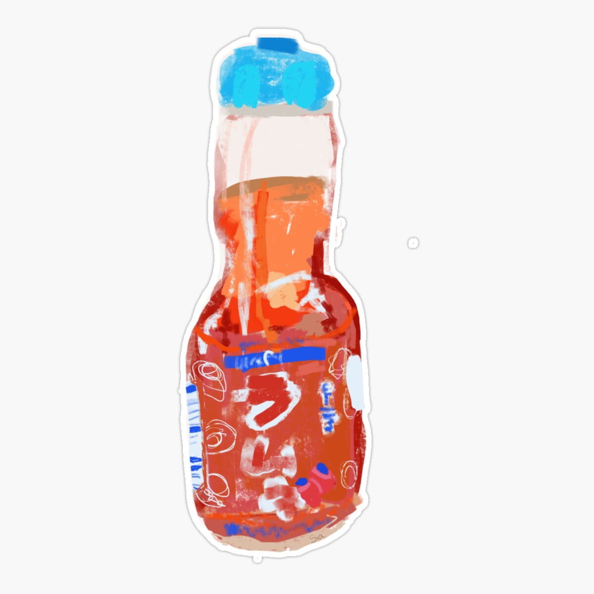 Maneki Ramune Drink Er, Phone Decal Water Bottle Stickers Car Decals ...