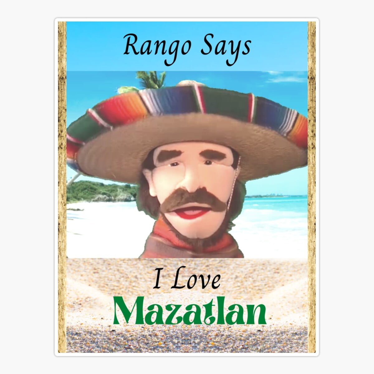 Maneki Rango Says I Love Mazatlan' By Portland Puppets Sticker, Phone ...