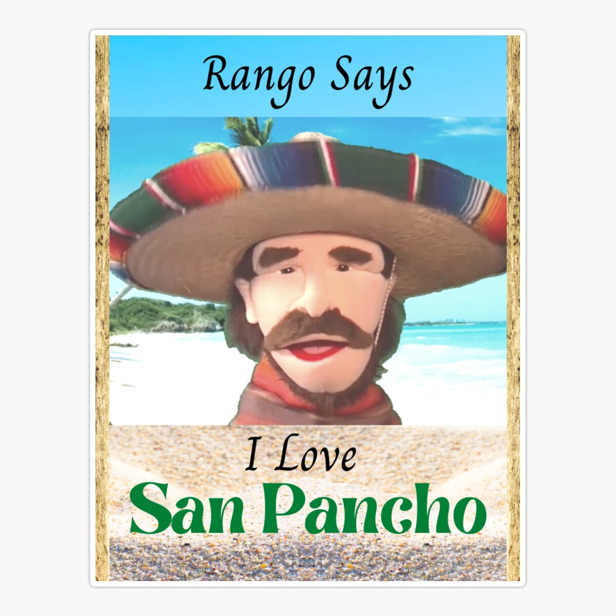 Maneki Rango Says I Love San Pancho' By Portland Puppets Sticker, Phone ...