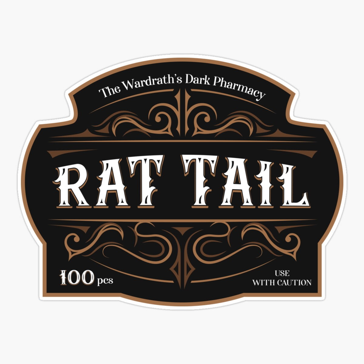 Maneki Rat Tail Label Sticker, Phone Decal Water Bottle Stickers Car ...