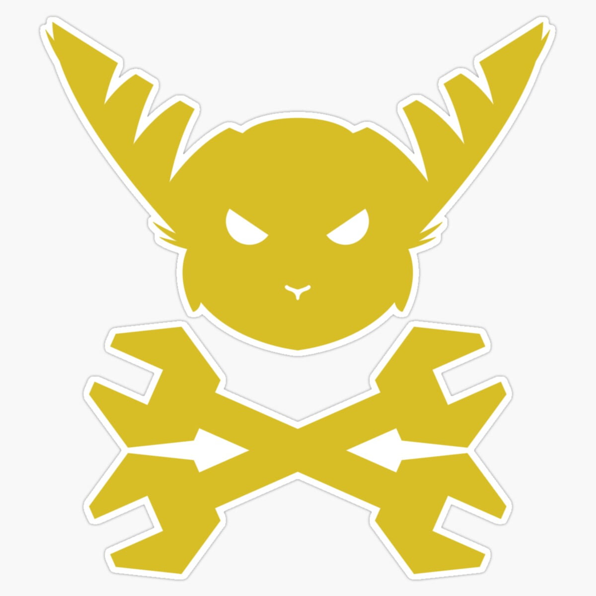 Maneki Ratchet & Clank Lombax Crossed Wrench Insignia Er, Phone Decal ...