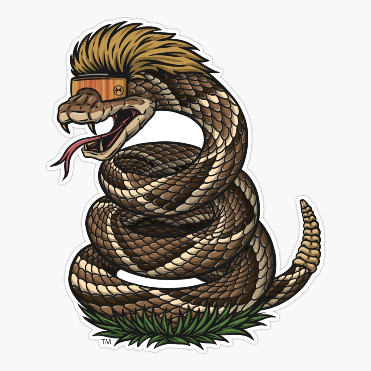 Maneki Rattlesnake Mullet Er, Phone Decal Water Bottle Stickers Car ...