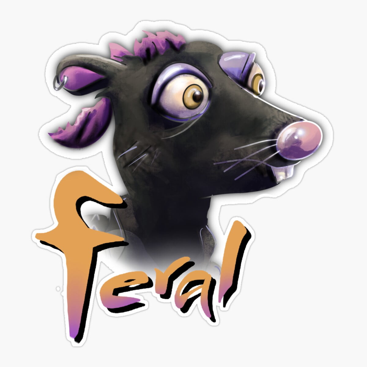 Maneki Rattus Mate Sticker, Phone Decal Water Bottle Stickers Car ...