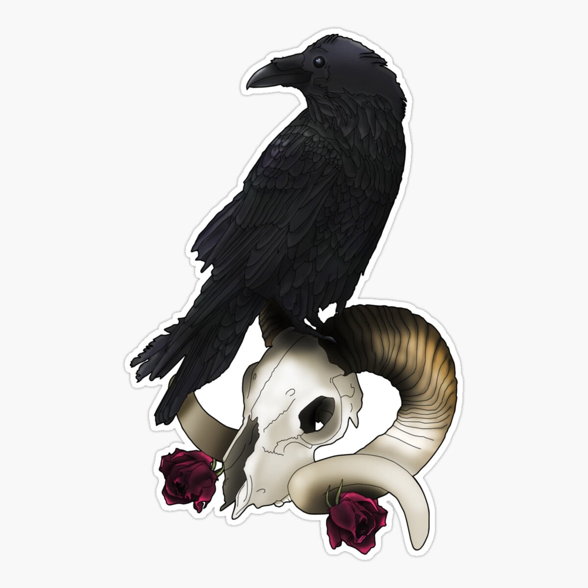 Maneki Raven Er, Phone Decal Water Bottle Stickers Car Decals, Funny ...