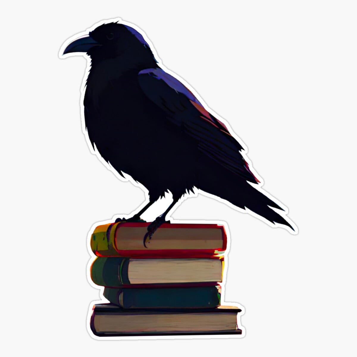 Maneki Raven Of Books Sticker, Phone Decal Water Bottle Stickers Car ...