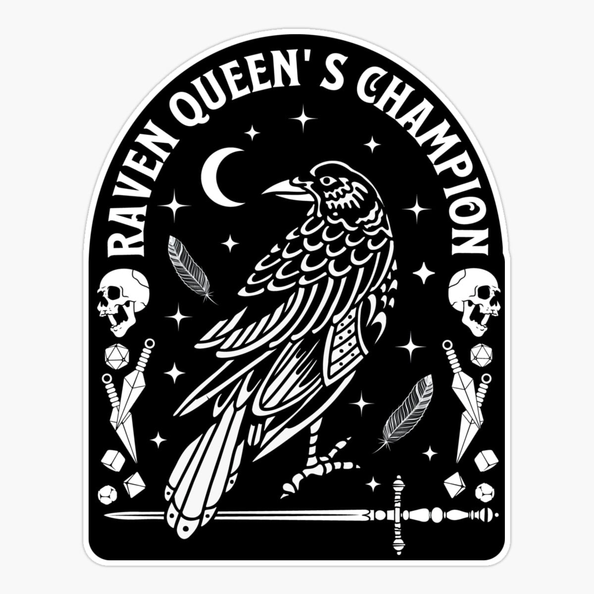 Maneki Raven Queen'S Champion, Crow, Skulls, Warlock Rogue Daggers And ...