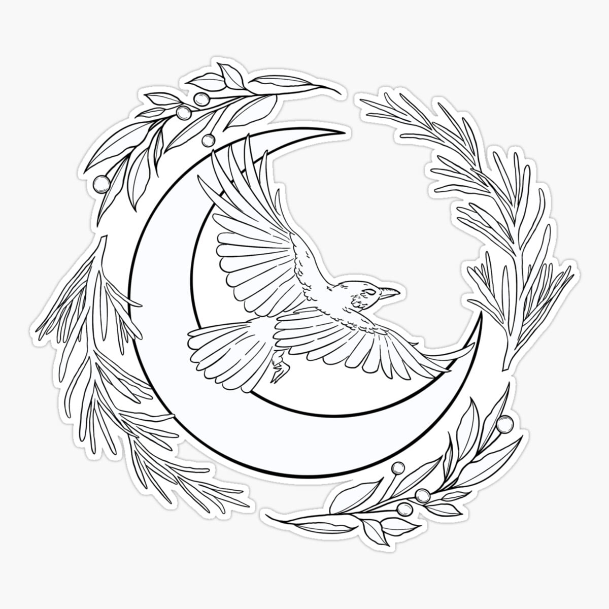 Maneki Raven'S Harvest Sticker, Phone Decal Water Bottle Stickers Car ...