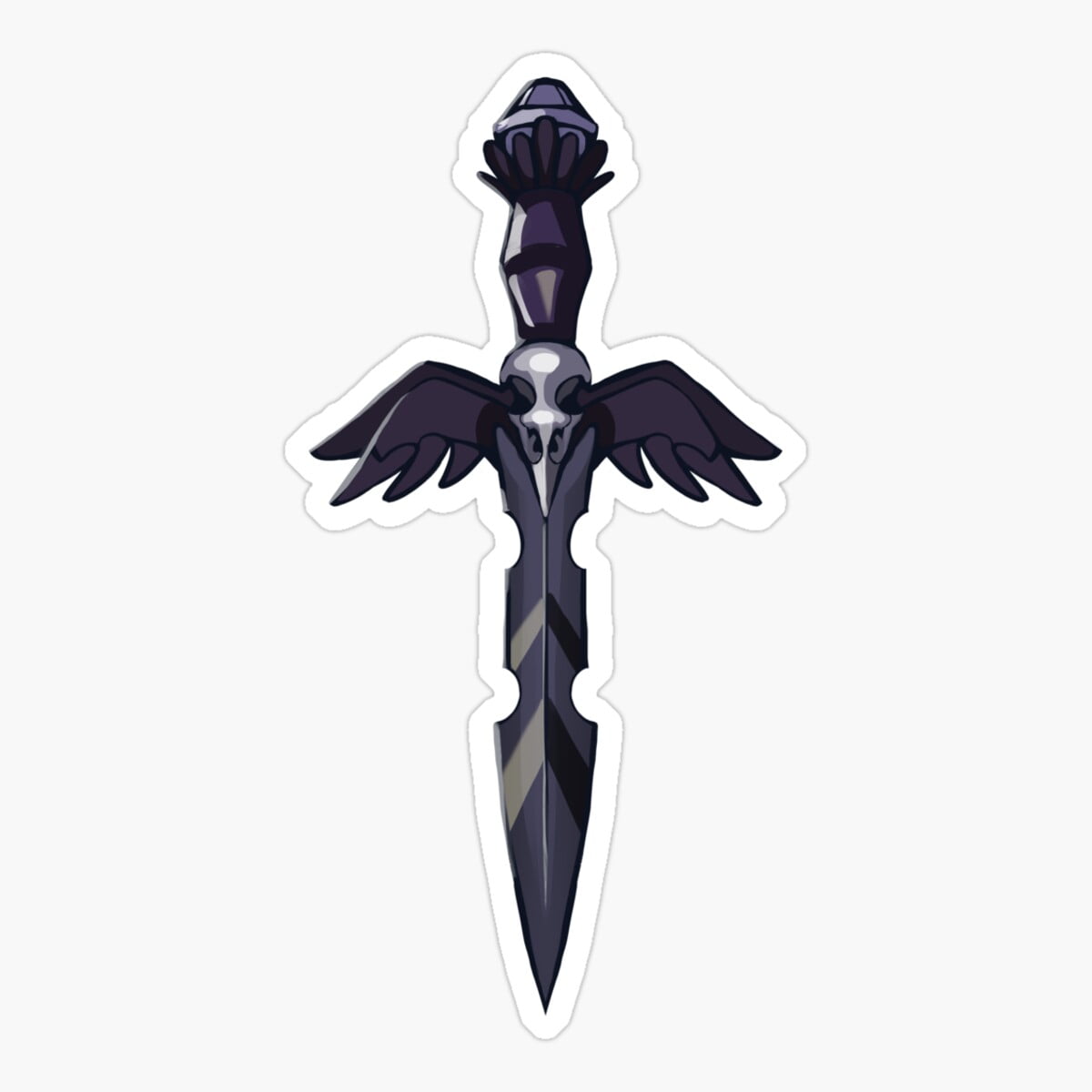 Maneki Raven Skull Dagger Bookmark Sticker, Phone Decal Water Bottle ...