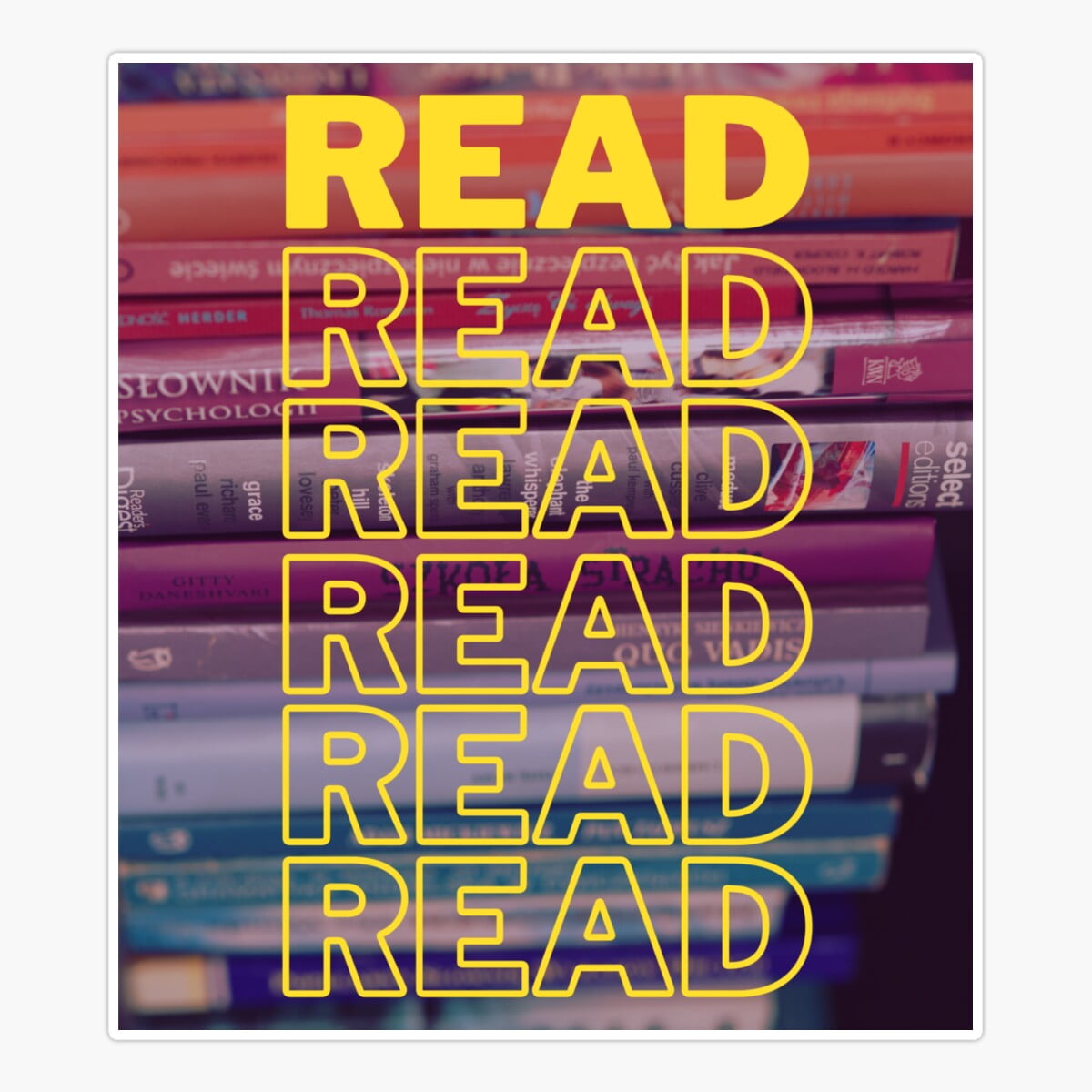 Maneki Read | Addicted To Reading Sticker, Phone Decal Water Bottle ...