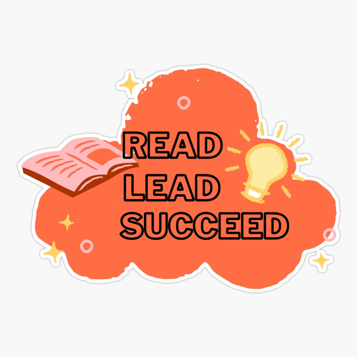 Maneki Read,Lead And Succeed In Lie Sticker, Phone Decal Water Bottle ...