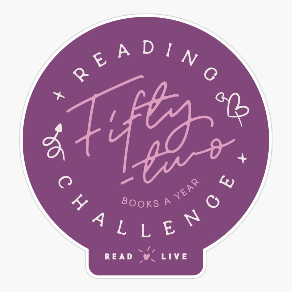Maneki Reading Challenge 52 Sticker, Phone Decal Water Bottle Stickers ...