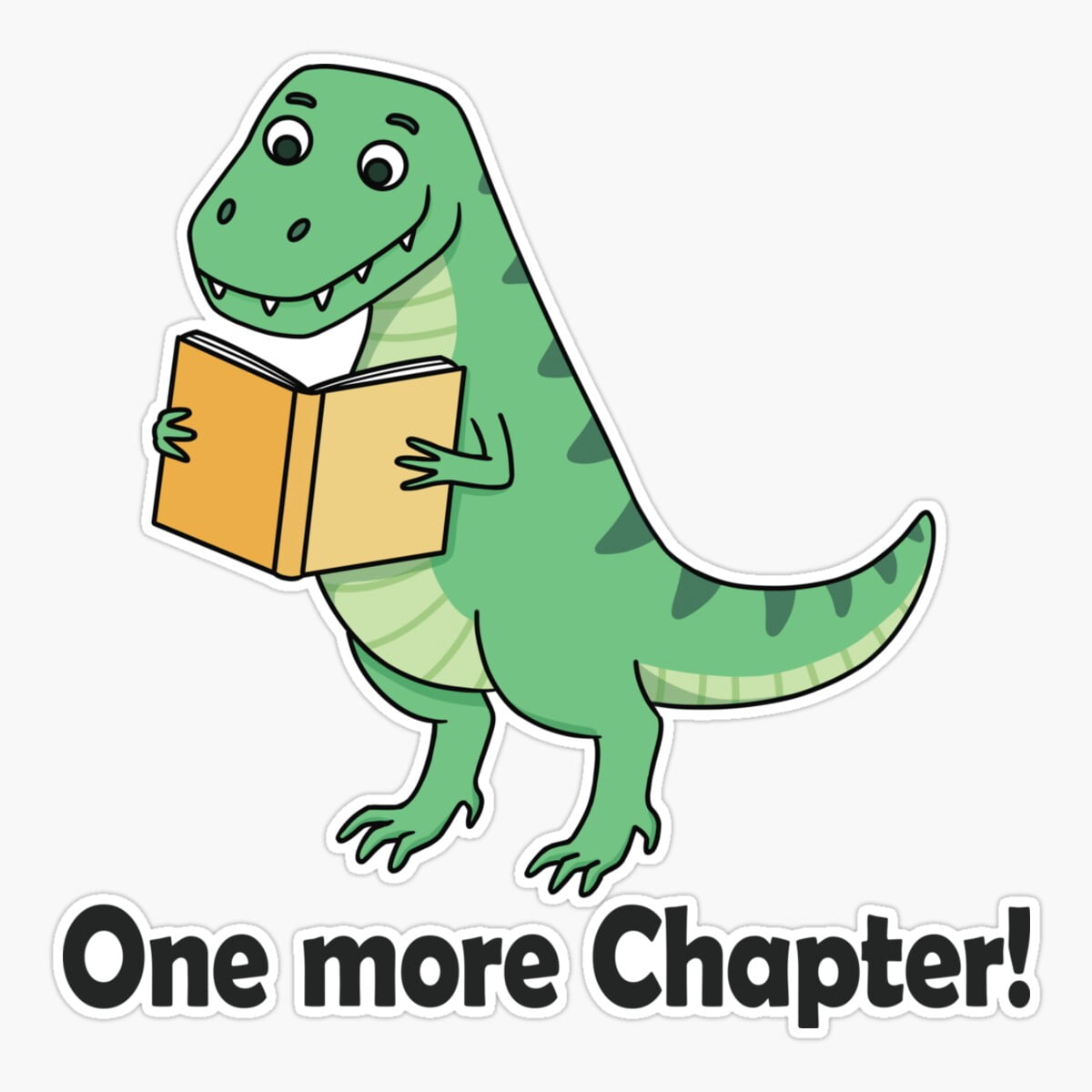 Maneki Reading Dino - Dino Reading A Book - Book Lovers Gift - One More ...