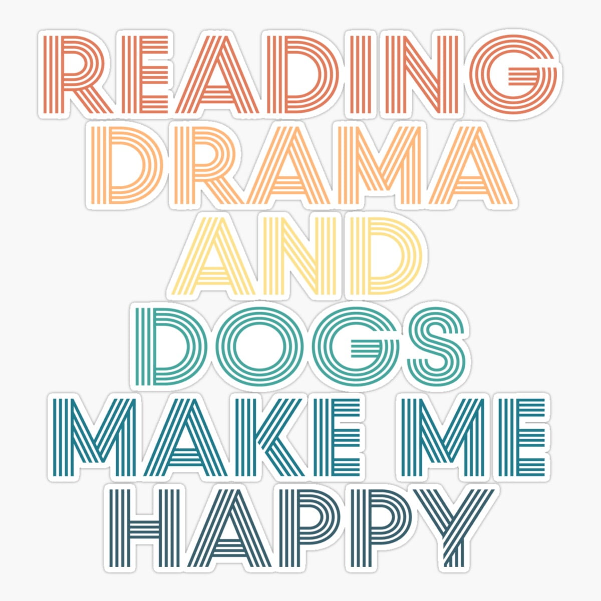 Maneki Reading Drama And Dogs Make Me Happy- Git Or Reading Drama & Dogs Ans Sticker, Phone ...