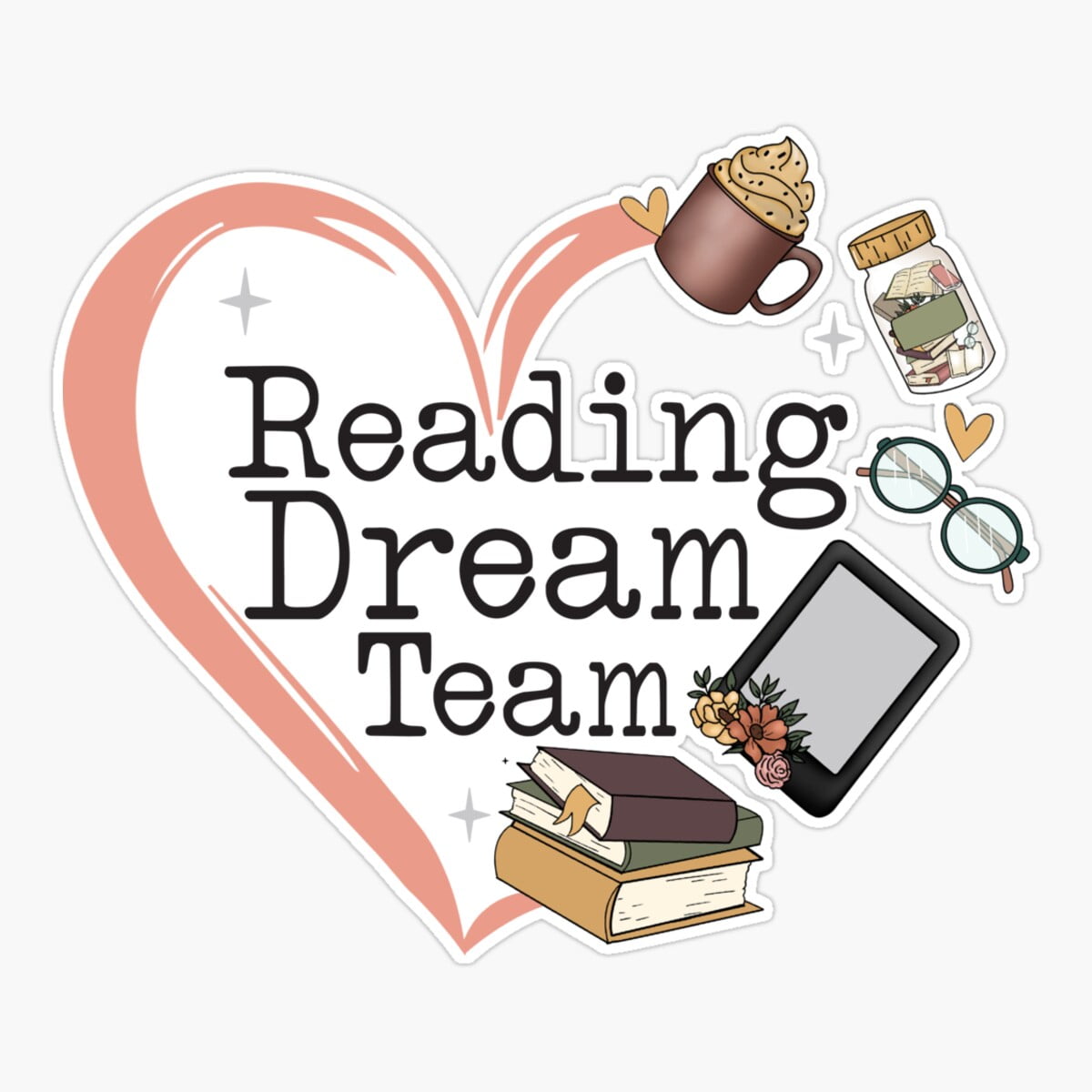 Maneki Reading Dream Team Sticker, Phone Decal Water Bottle Stickers ...