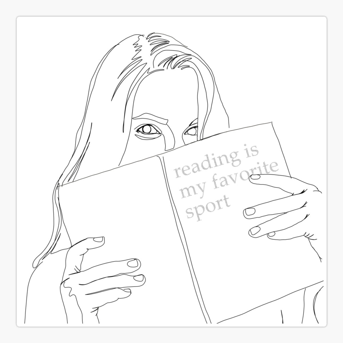 Maneki Reading Is My Avorite Sport [Plain Ver.] Sticker, Phone Decal ...
