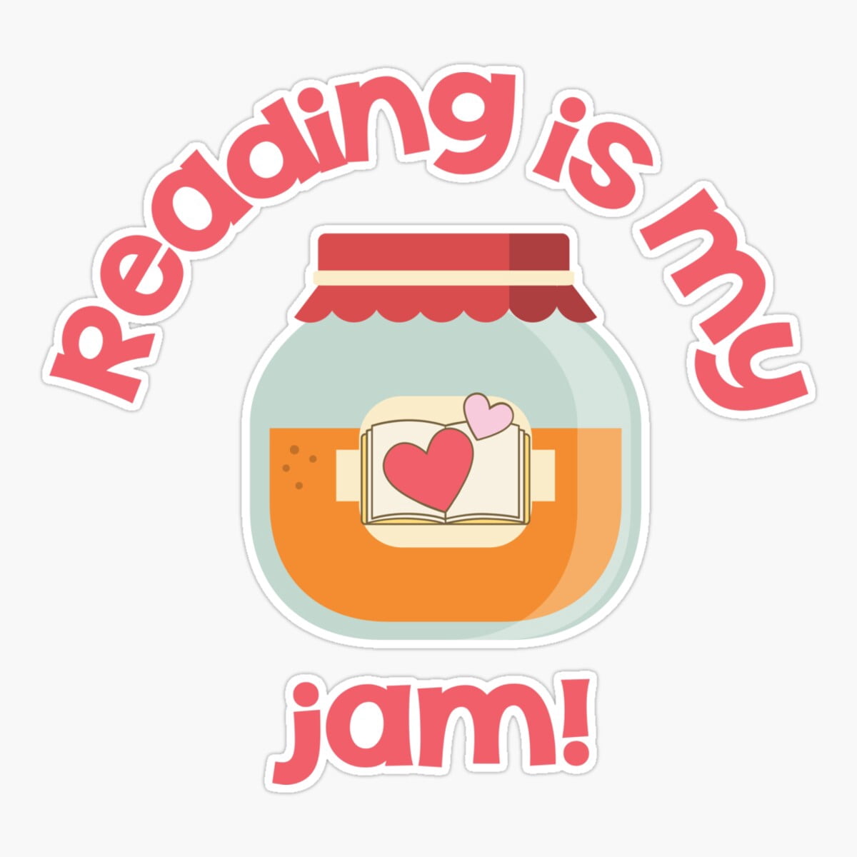 Maneki Reading Is My Jam! 2 Sticker, Phone Decal Water Bottle Stickers ...