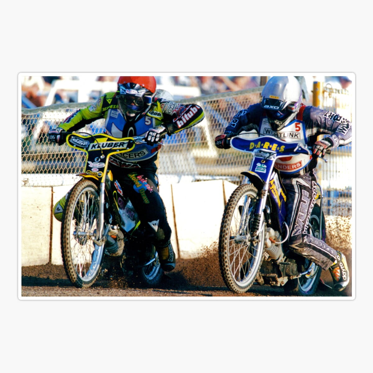 Maneki Reading Racers Speedway Motorcycle Action Sticker, Phone Decal ...