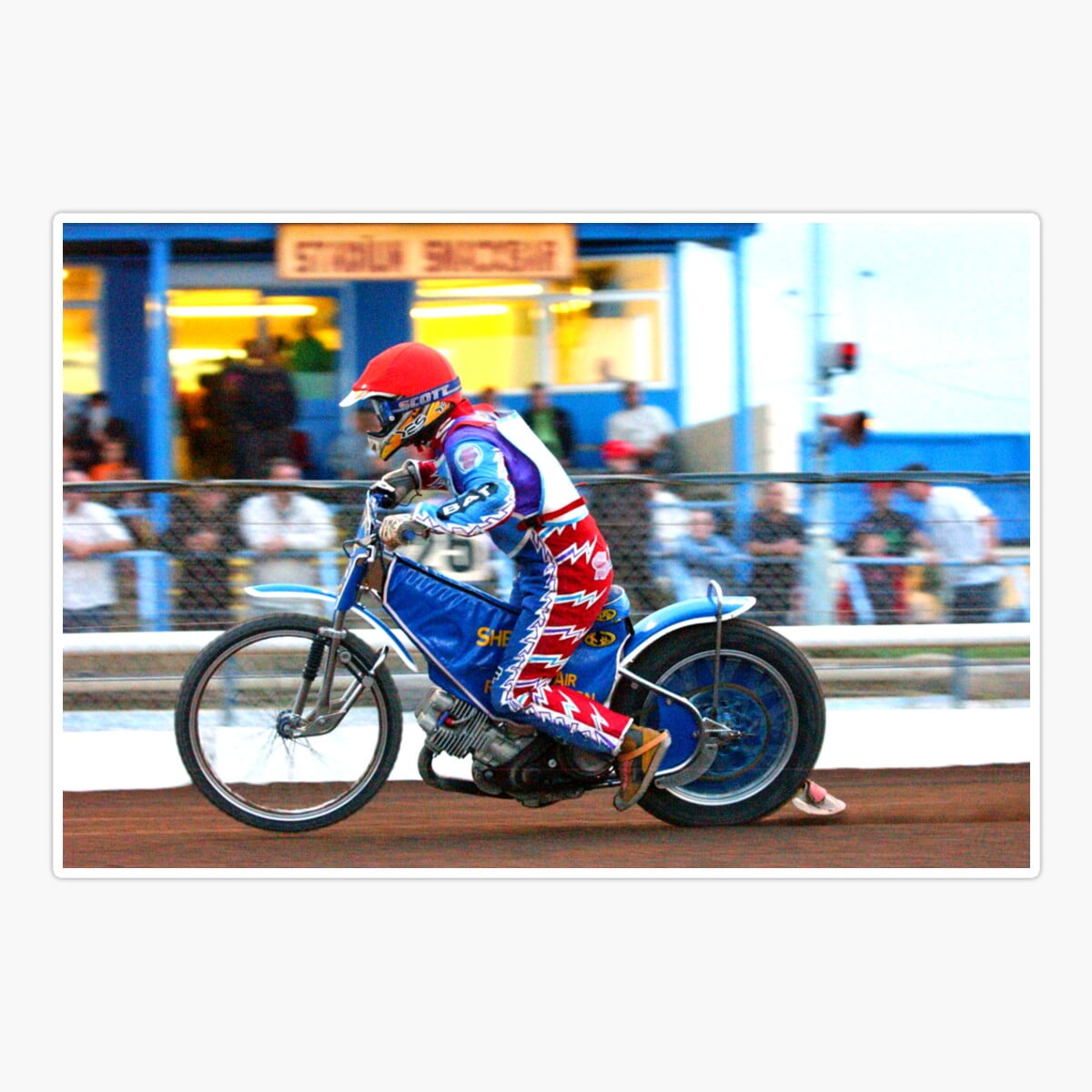 Maneki Reading Racers Speedway Motorcycle Action Sticker, Phone Decal ...