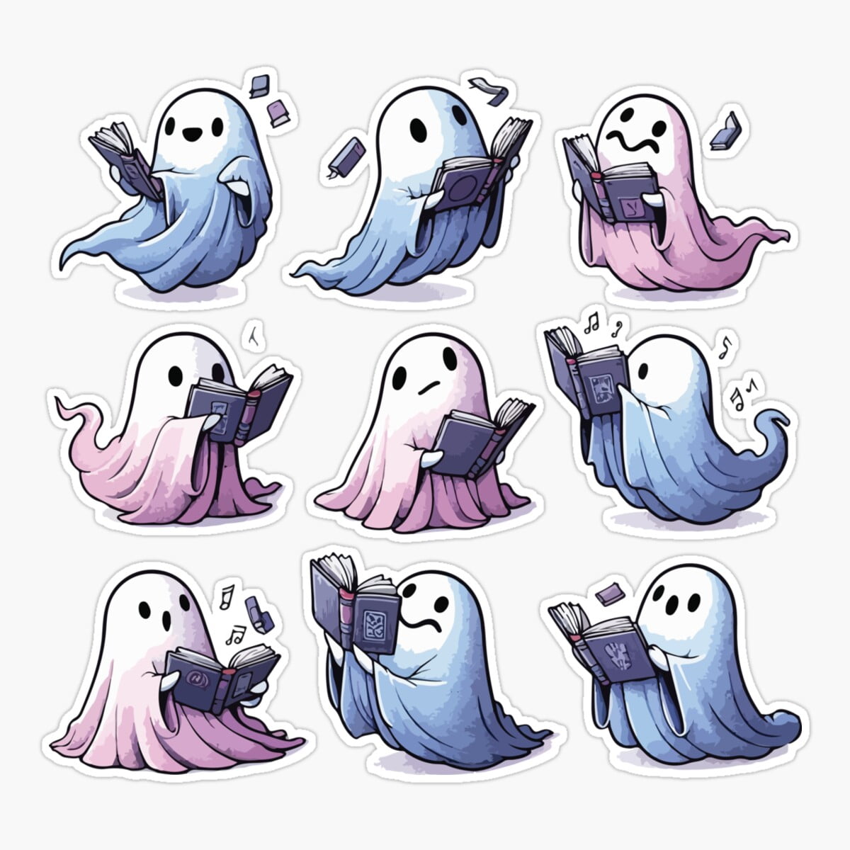 Maneki Reading Sheet Ghost Cute Ghosts Reading Pack Book Set Spooky ...