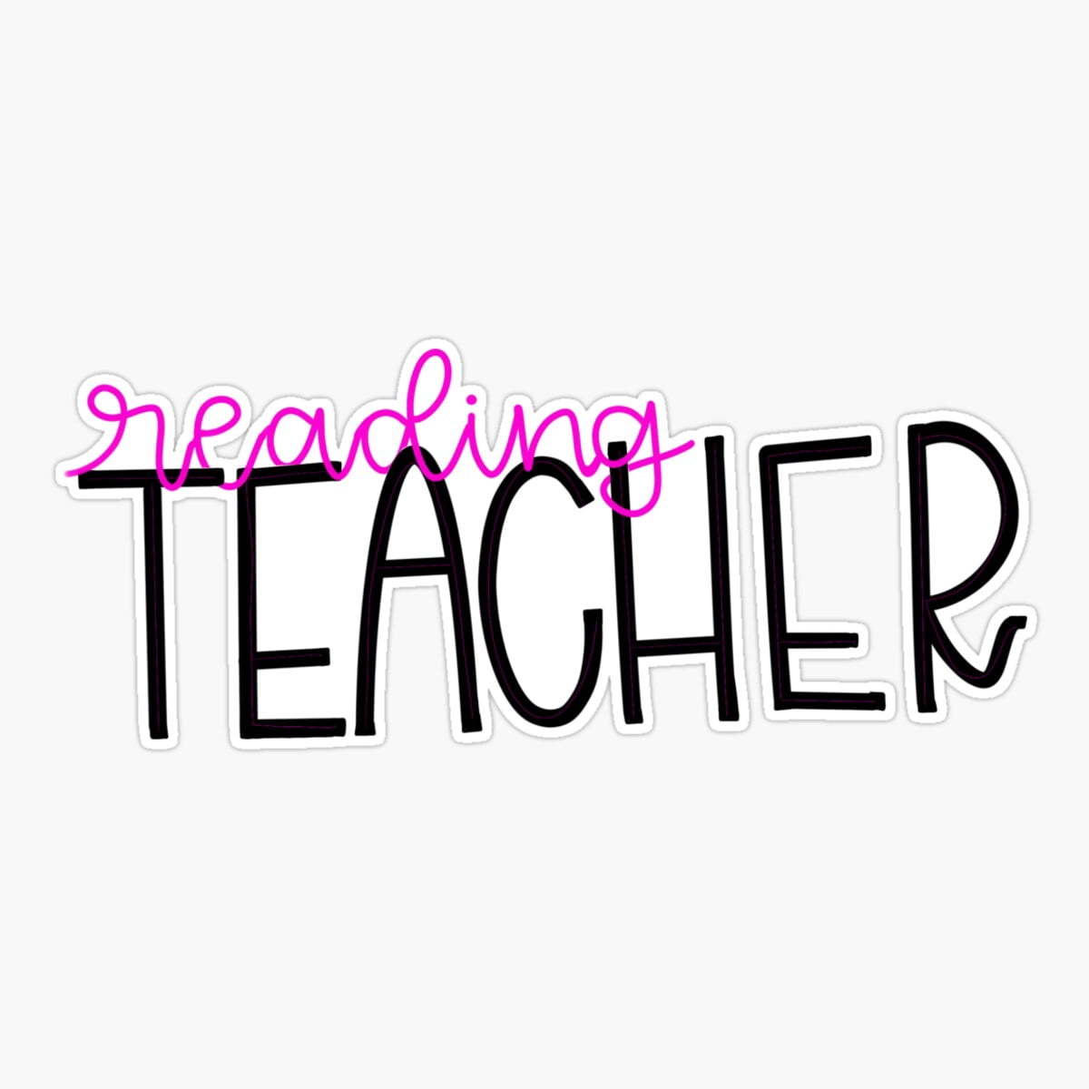 Maneki Reading Teacher Sticker, Phone Decal Water Bottle Stickers Car ...