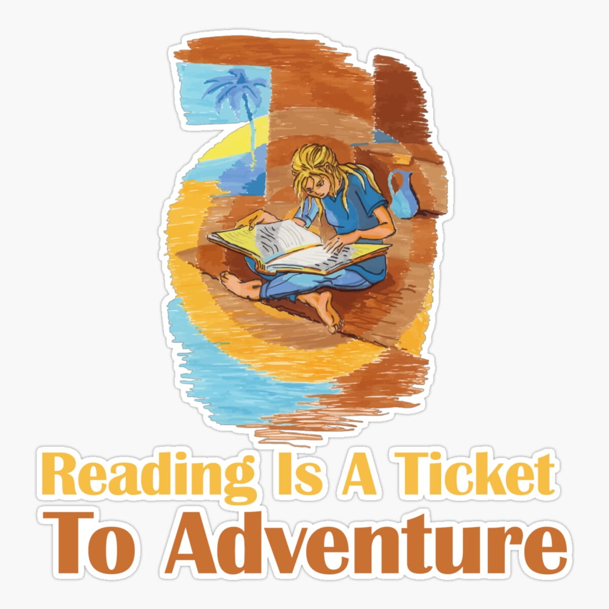 Maneki Reading Is A Ticket To Adventure, Reading Is A Ticket To ...
