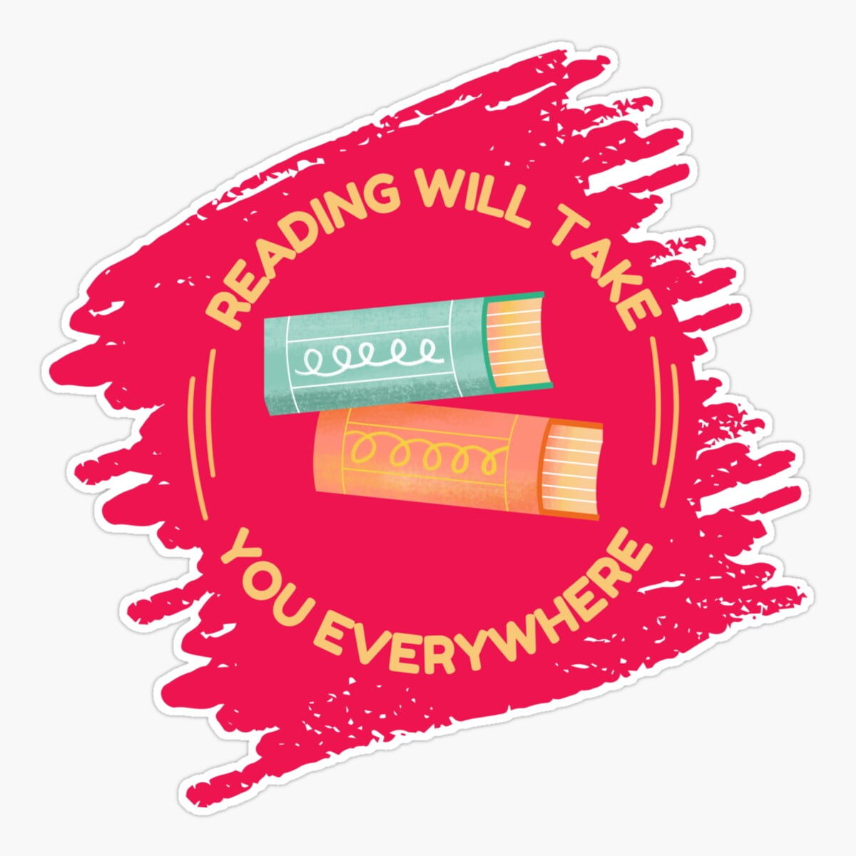 Maneki Reading Will Take You Everywhere Sticker, Phone Decal Water ...