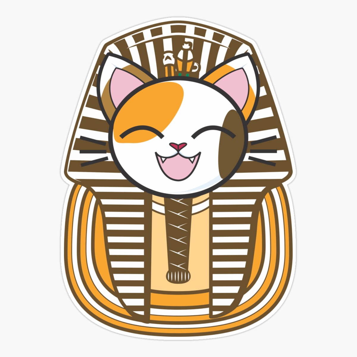 Maneki Real Cute Cat Master Sticker, Phone Decal Water Bottle Stickers ...