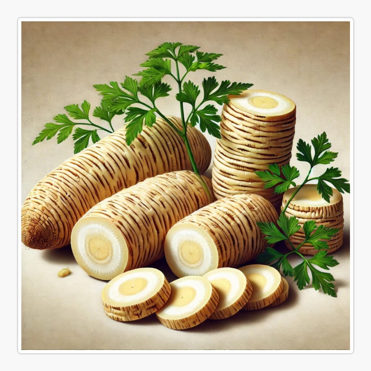 Maneki Realistic Burdock Root Illustration – Botanical Herbal Food Art ...