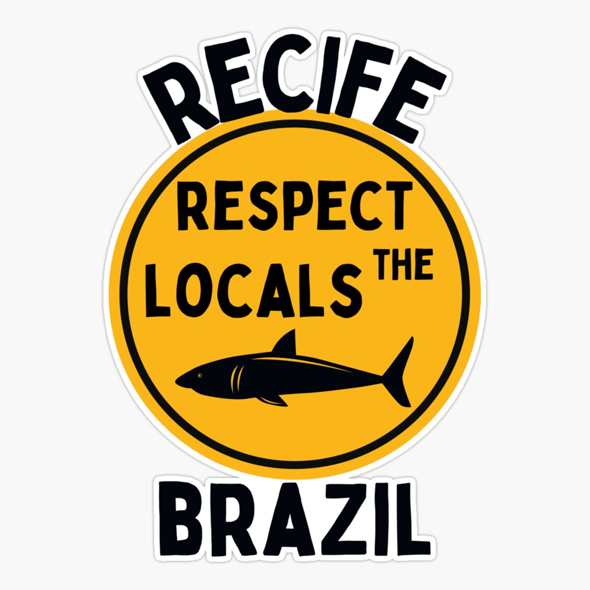 Maneki Recife Beach Brazil Sticker, Phone Decal Water Bottle Stickers ...