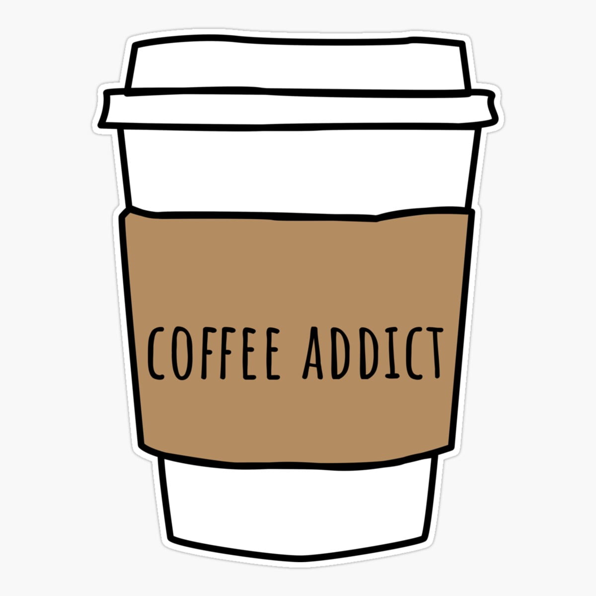 Maneki Recipe Cup Coee Addict Sticker, Phone Decal Water Bottle ...