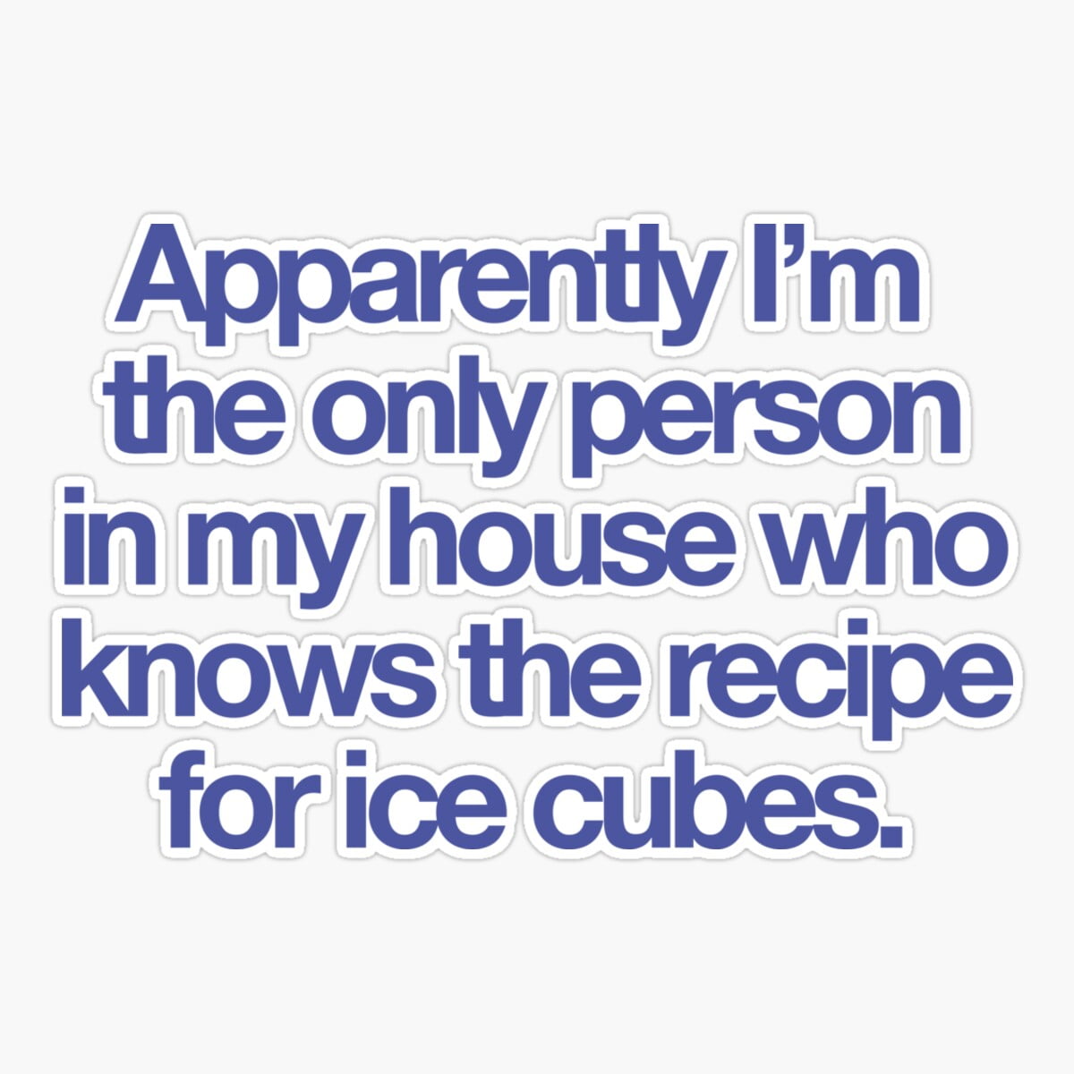 Maneki Recipe Or Ice Cubes Sticker, Phone Decal Water Bottle Stickers ...