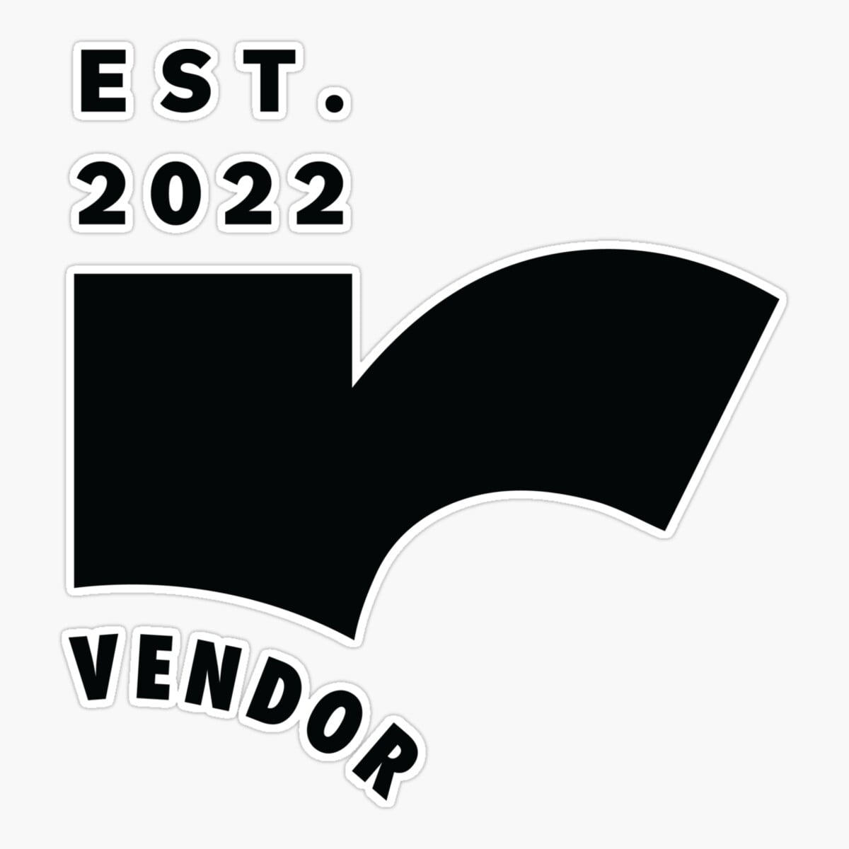 Maneki Recipe Vendor Monogram Est. 2022 Sticker, Phone Decal Water ...