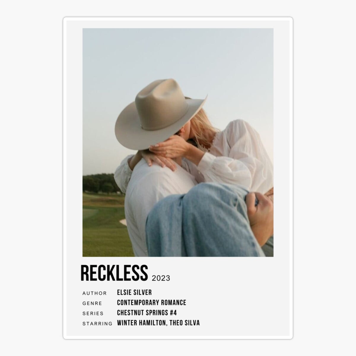 Maneki Reckless Chestnut Springs Elsie Silver Book Poster Sticker, Phone Decal Water Bottle ...