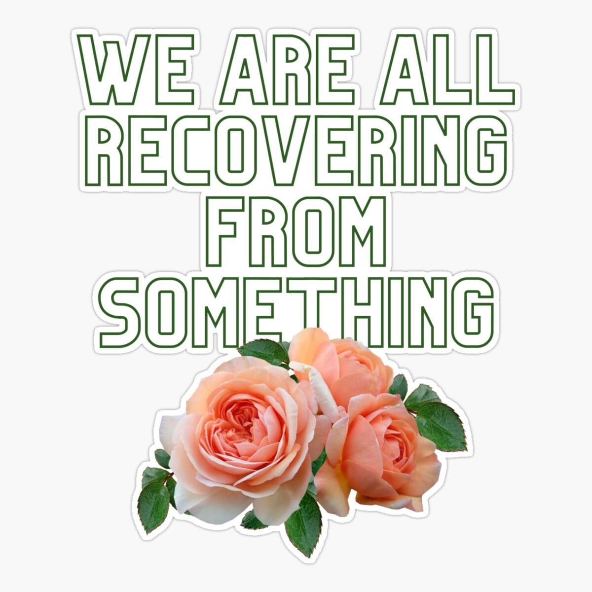 Maneki Recovery Roses Sticker, Phone Decal Water Bottle Stickers Car ...