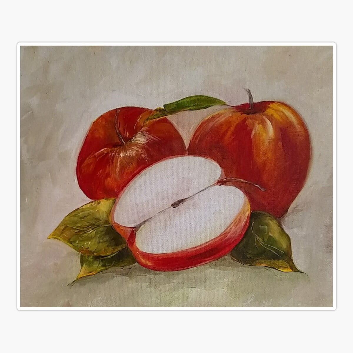 Maneki Red Apples Sticker, Phone Decal Water Bottle Stickers Car Decals ...