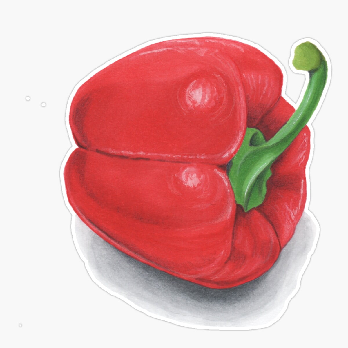 Maneki Red Bell Pepper Sticker, Phone Decal Water Bottle Stickers Car ...