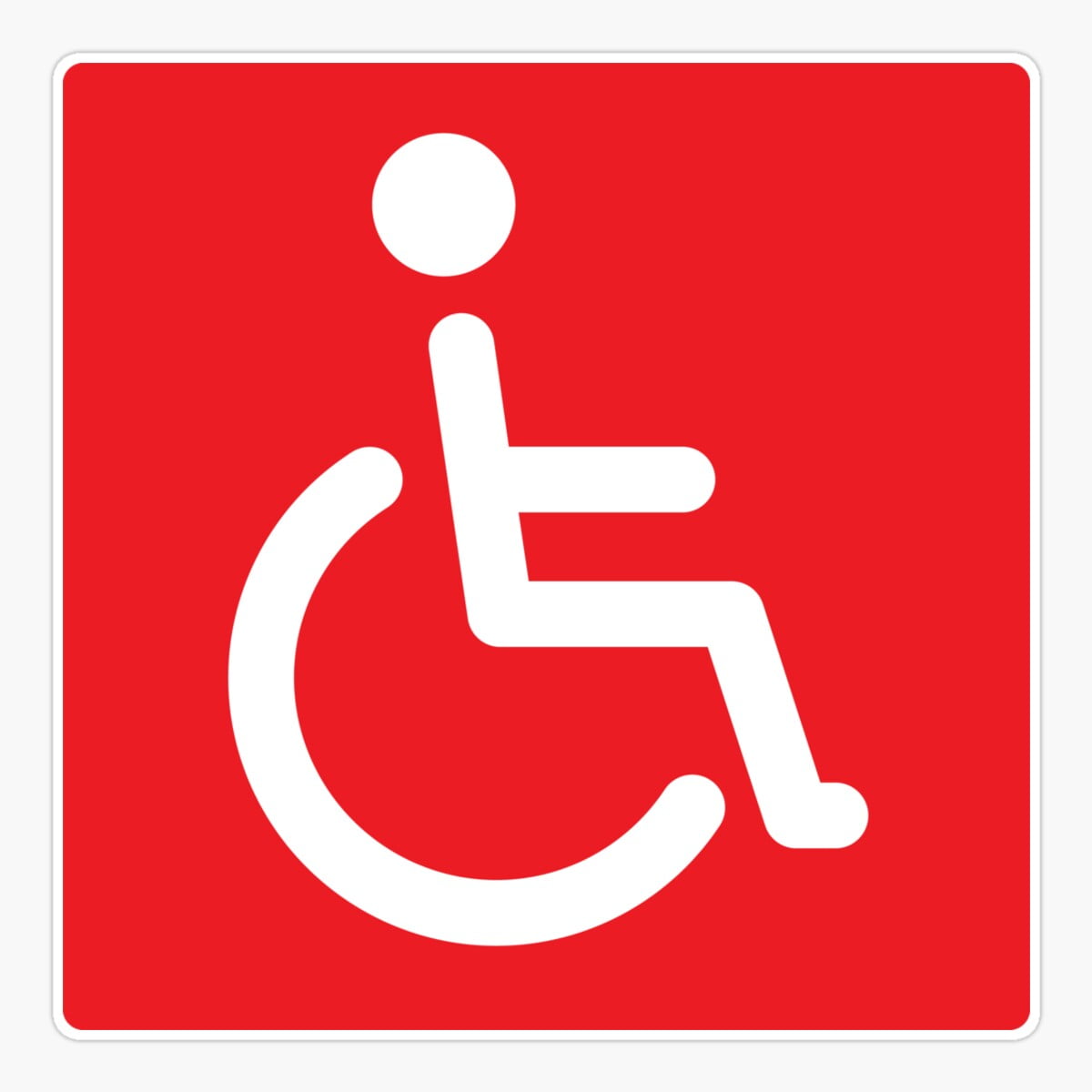 Maneki Red Disabled Symbol Ers, Square With Rounded Corners Er, Phone ...