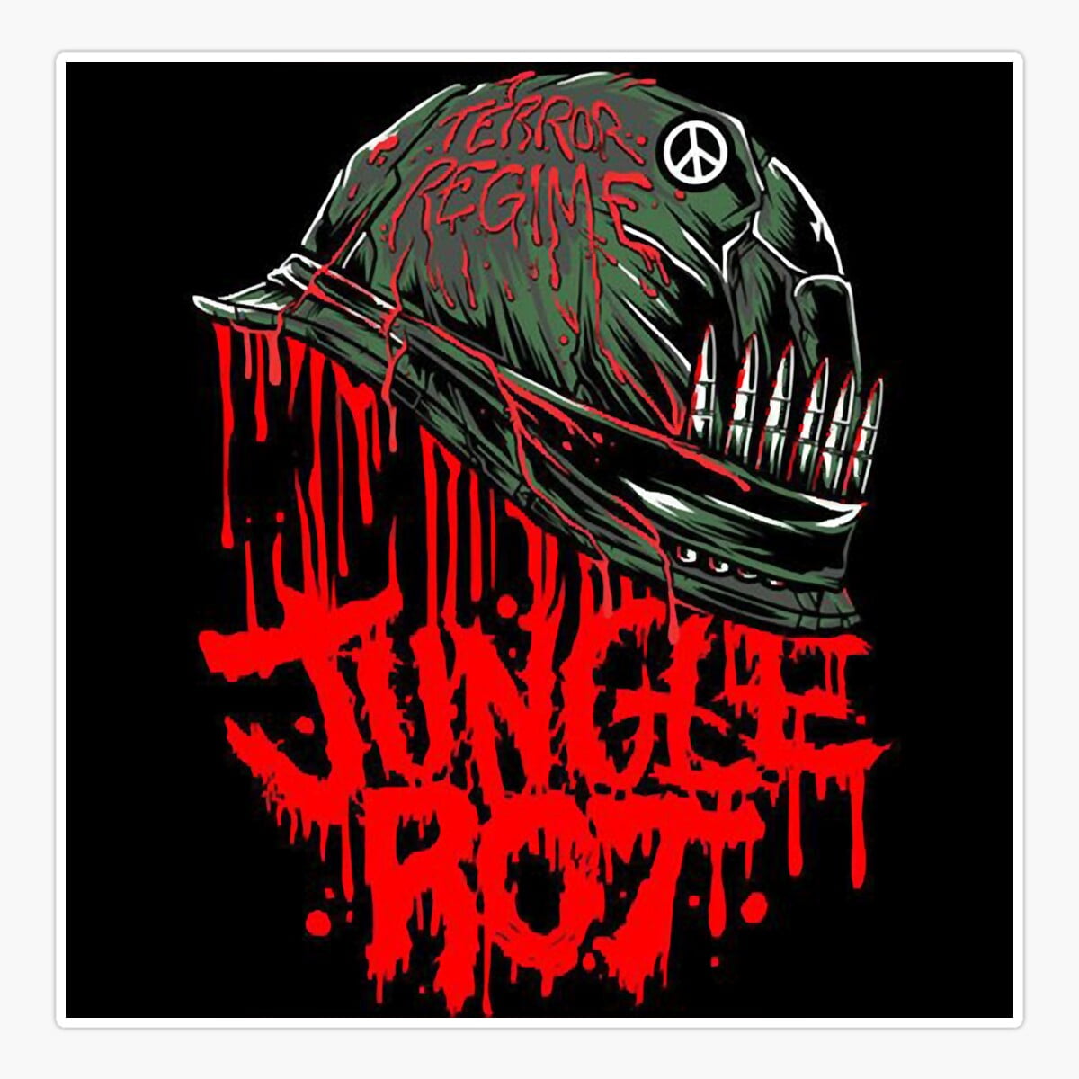 Maneki Red Jungle Rot Sticker, Phone Decal Water Bottle Stickers Car ...